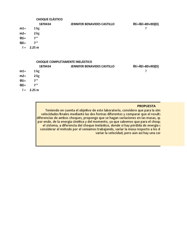 Choques - Informe de Laboratorio | PDF | Física | Mecánica