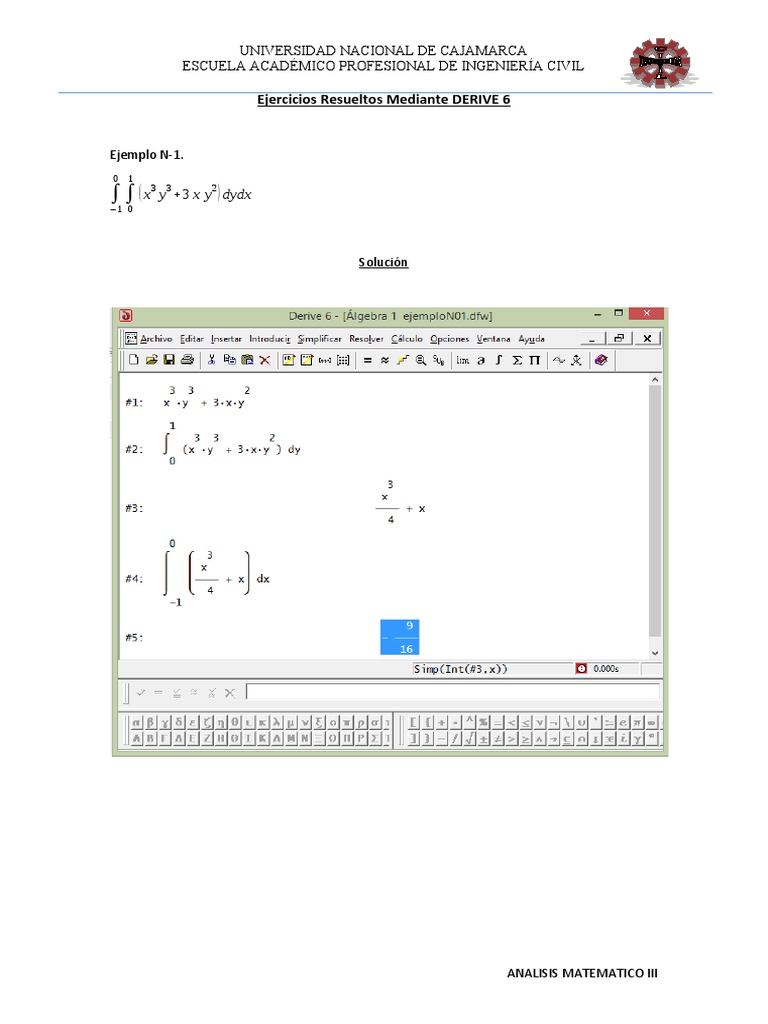 Ejercicios Resueltos Mediante DERIVE 6 | PDF | Análisis matemático ...