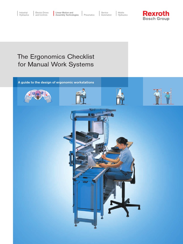 Workplace - The Ergonomics Checklist For Manual Workplace Systems | PDF ...