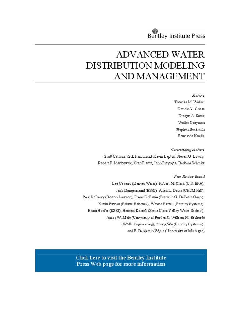 Advanced Water Distribution Modeling and Management | PDF | Water ...