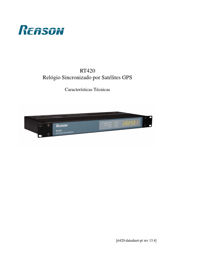 Rt420 Datasheet PT | PDF | Sistema de Posicionamento Global (GPS ...