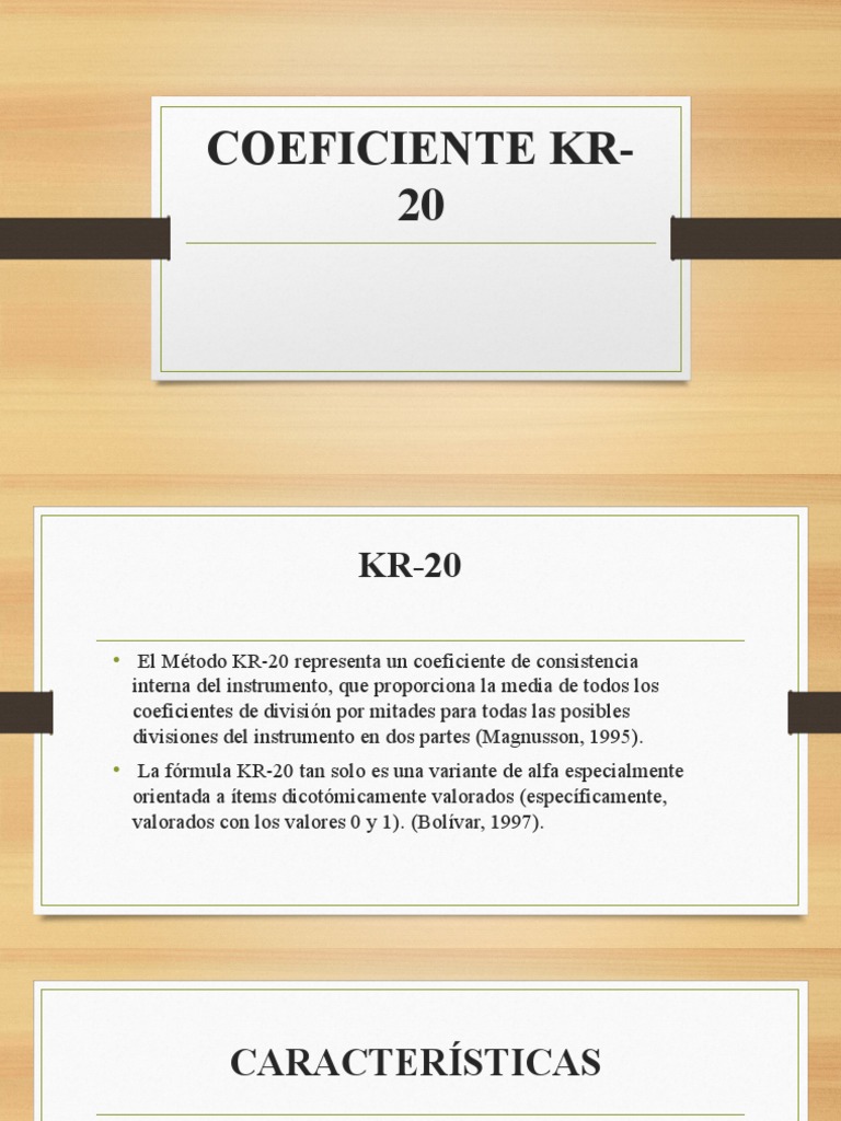 Coeficiente KR-20 | PDF