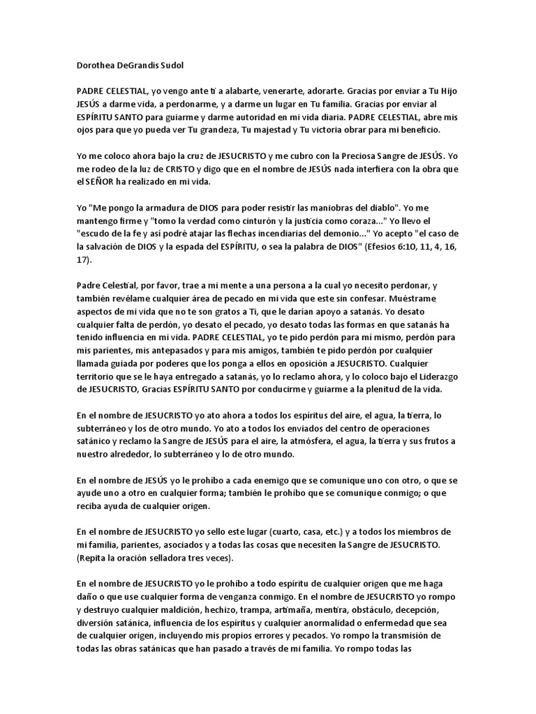 Dorothea DeGrandis Sudol | PDF | Oración | Cristo (título)