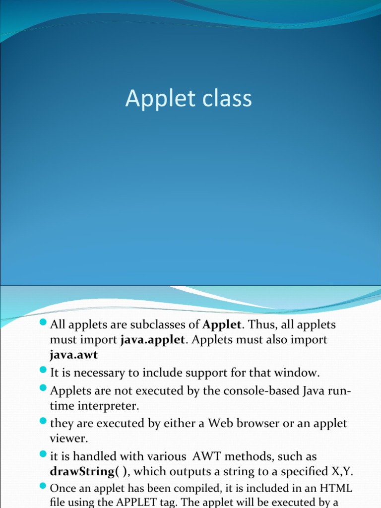 Applet 1 Pdf Html Method Computer Programming 9226