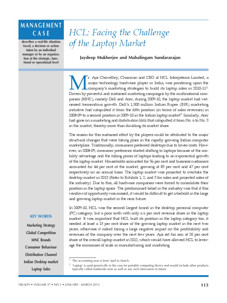 HCL Case Study | Download Free PDF | Desktop Computer | Brand