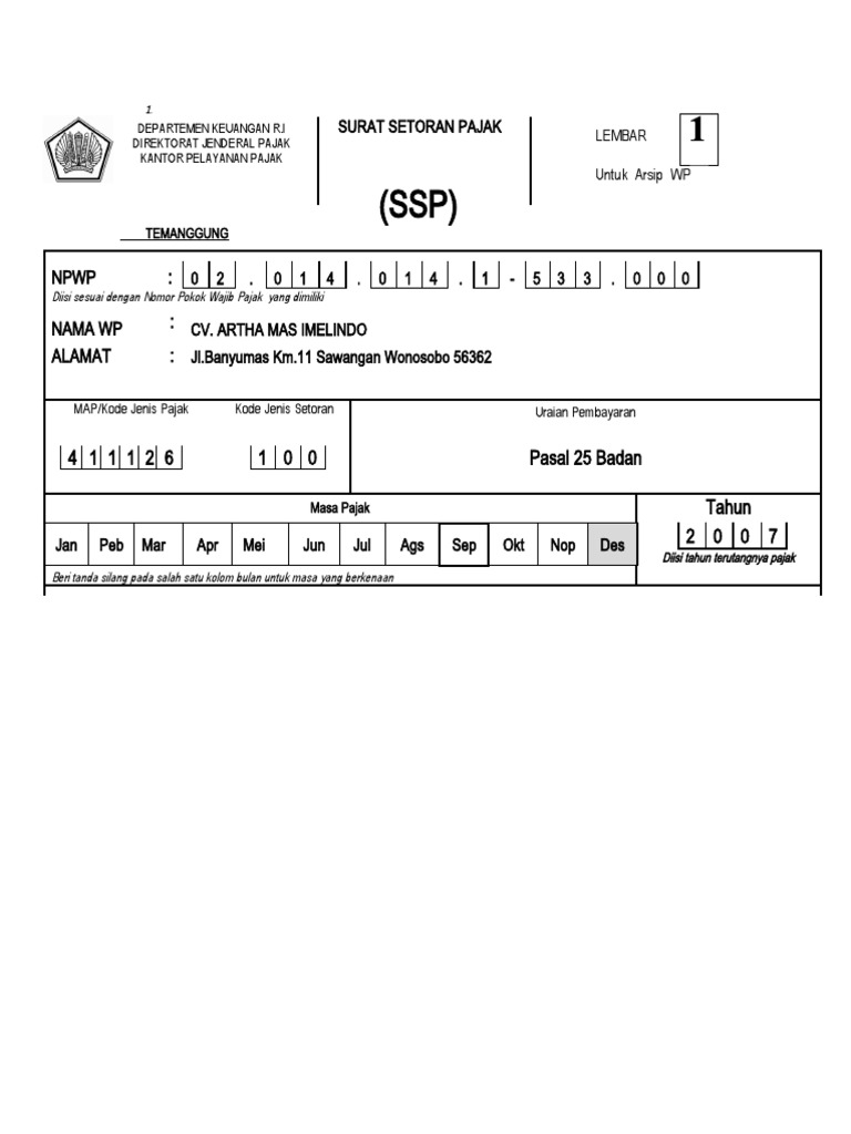 SSP Bulanan | PDF
