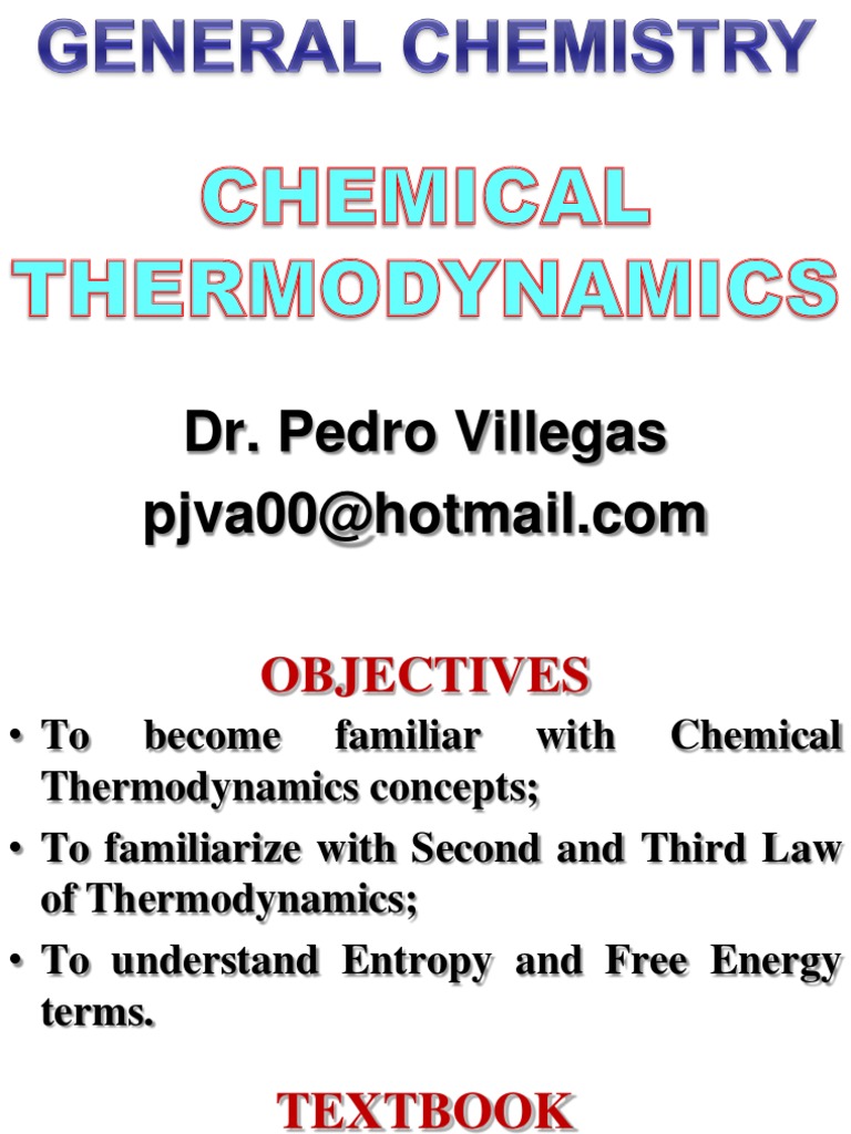 Chemical Thermodynamics | PDF | Entropy | Gibbs Free Energy