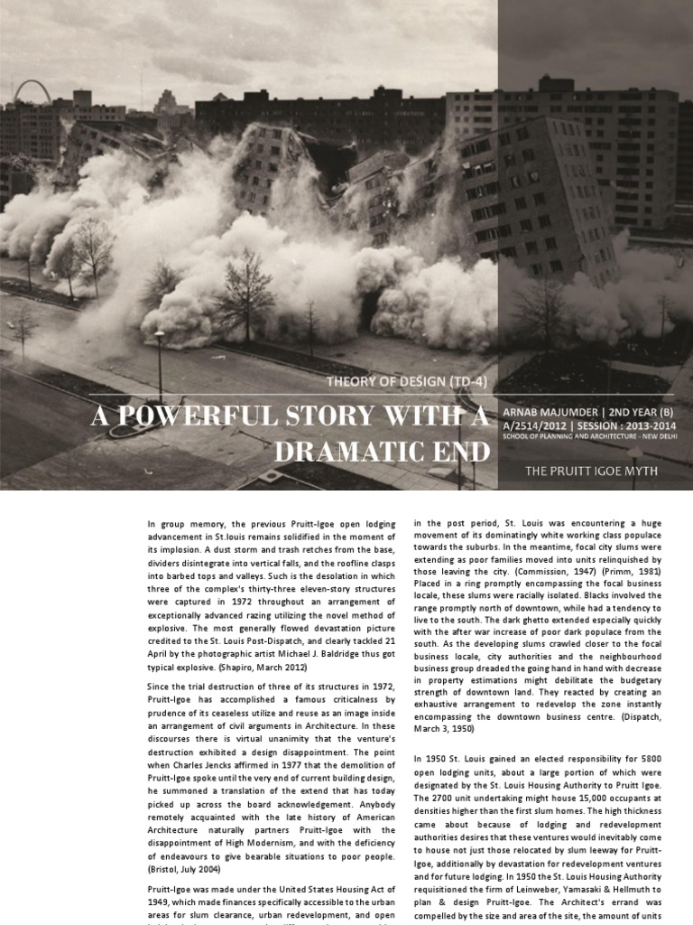 The Pruitt Igoe Myth PDF | PDF