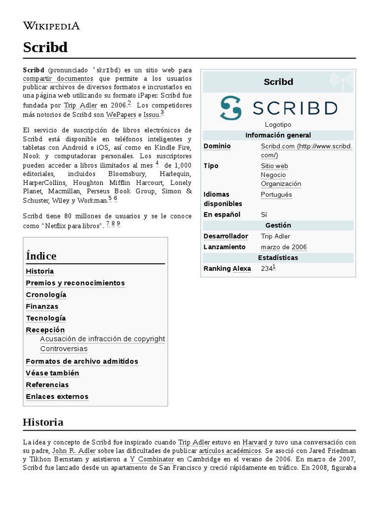 Scribd | PDF | Scribd | Informática
