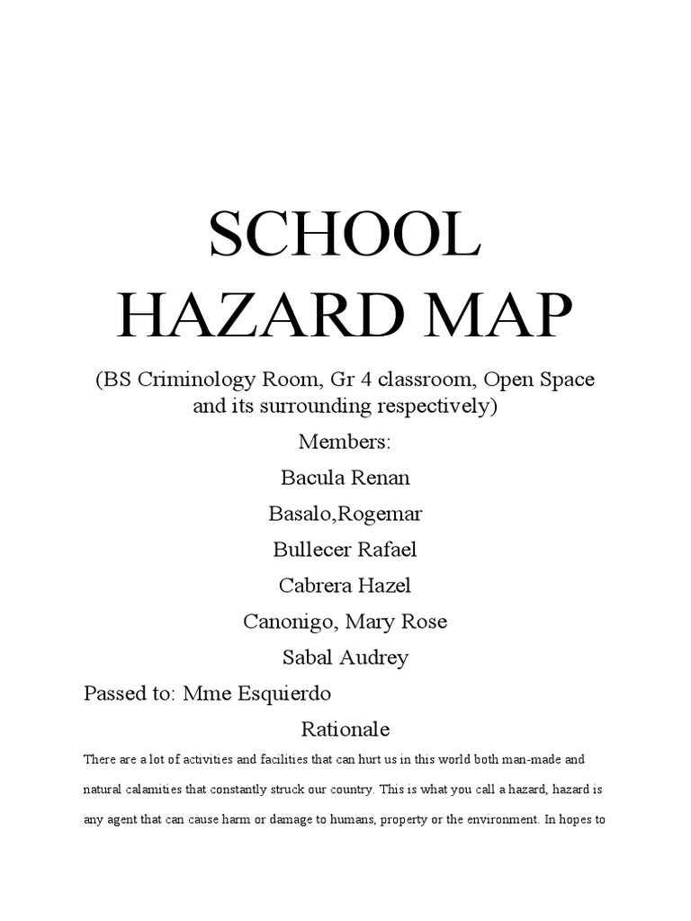 School Hazard Map | PDF | Hazards | Emergency Management
