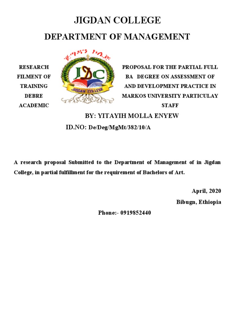 Yitayih JIGDAN COLLEGE COVER PAGE | PDF