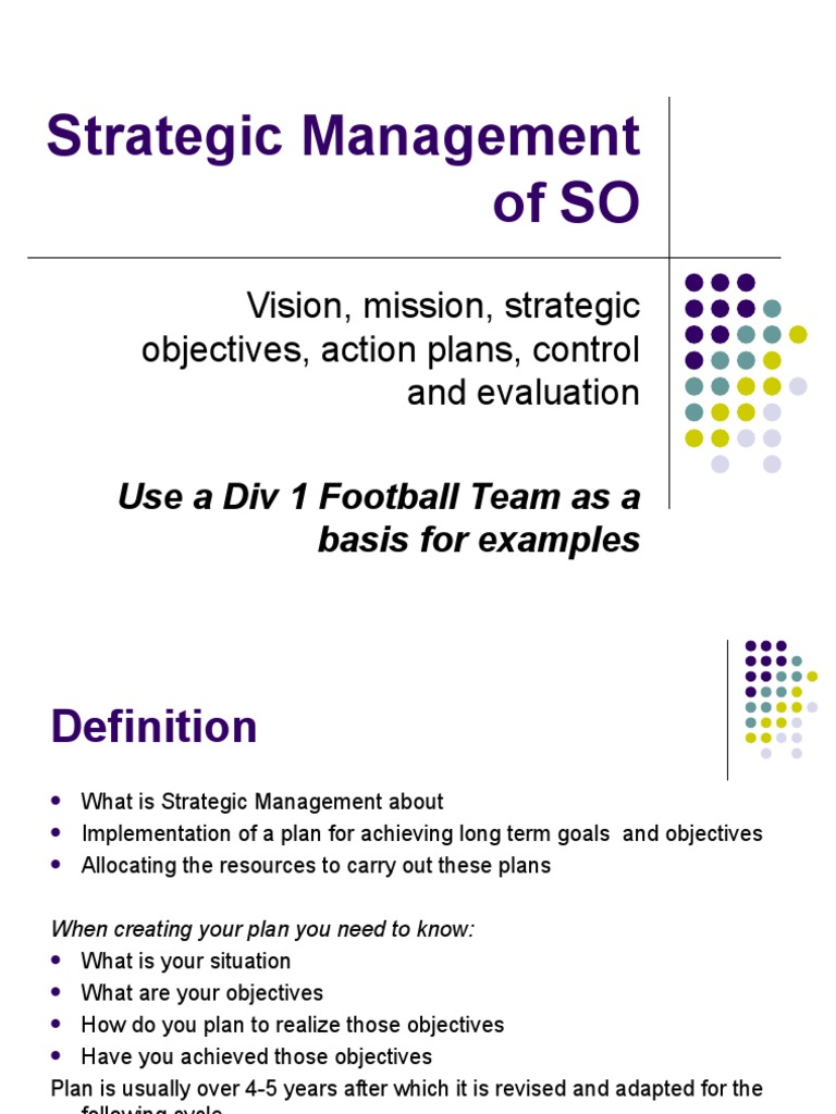 Strategic Management for Sports Organizations | PDF | Strategic ...