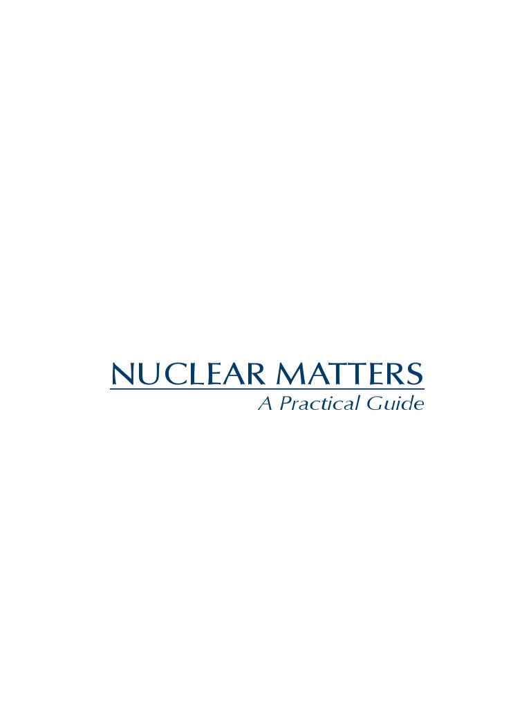 Nuclear Matters A Practical Guide DoD PDF | PDF | Nuclear Weapons ...
