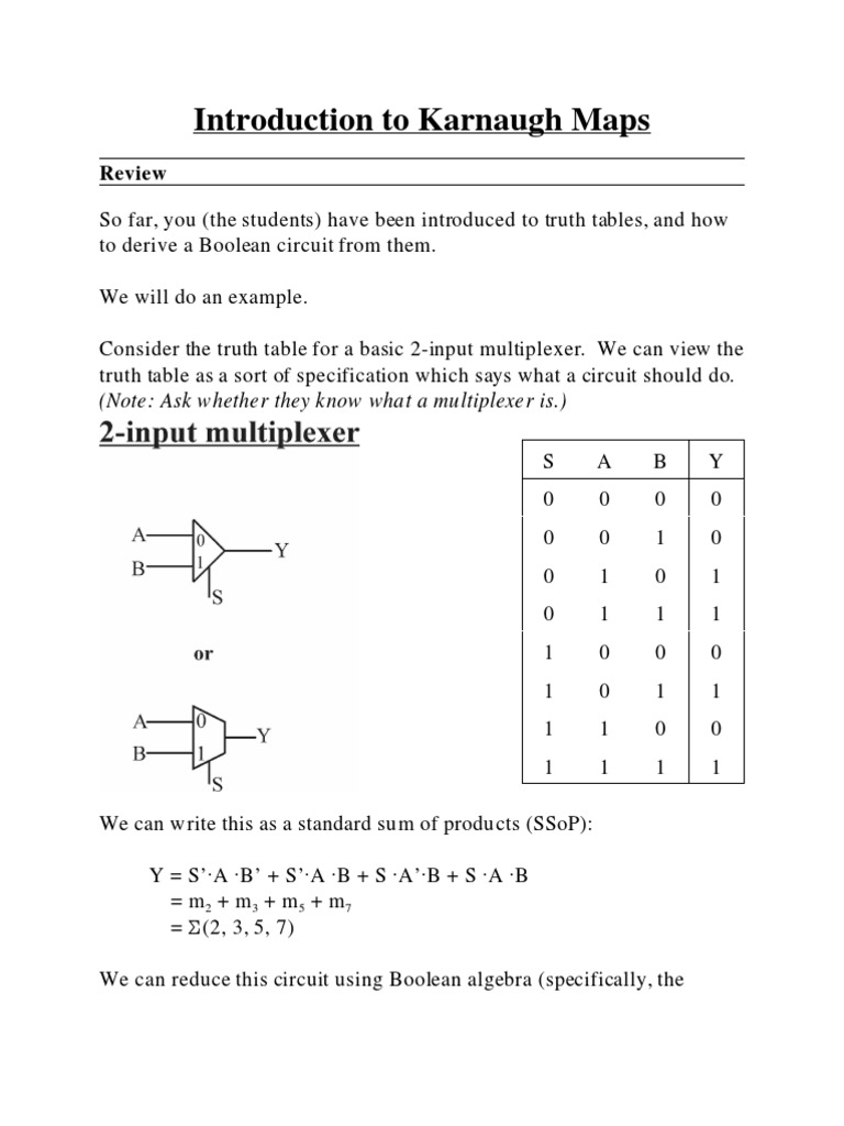 Understanding Karnaugh Maps for Logic Simplification | PDF | Applied Mathematics | Mathematical ...