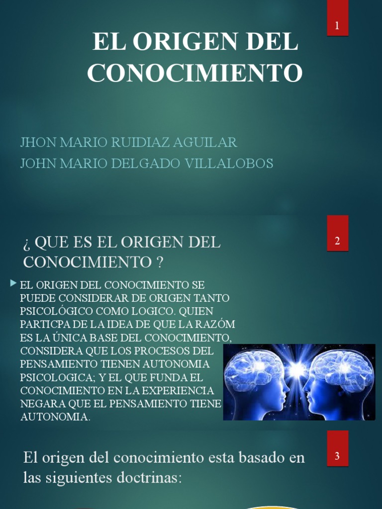 El Origen Del Conocimiento | PDF | Empirismo | Racionalismo