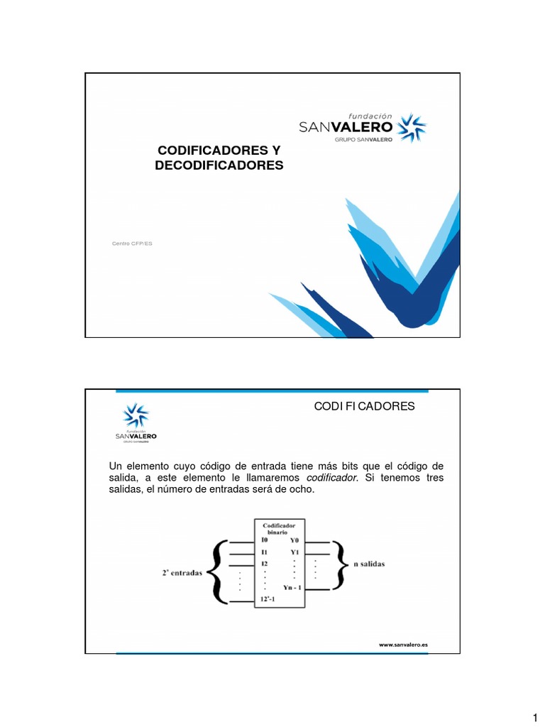Codificadores y Decodificadores en PDF | PDF | Decimal codificado en ...