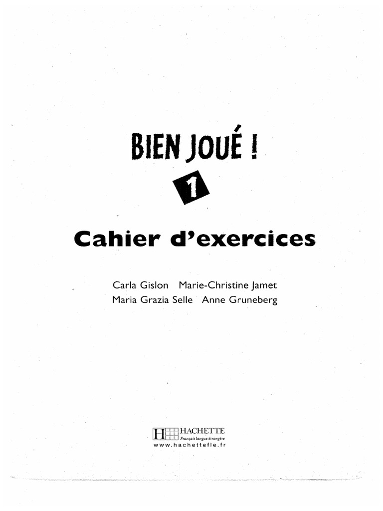 Bien Joue Cahier PDF | PDF