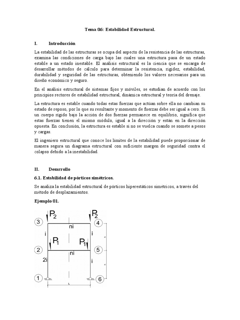 Tema 06. Estabilidad Estructural | PDF | Pandeo | Ecuaciones