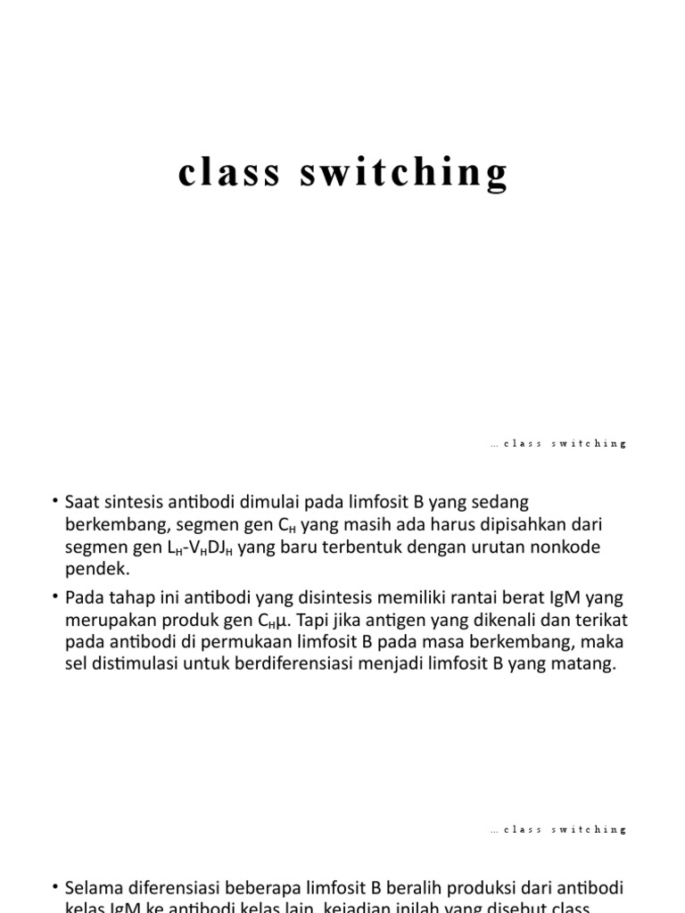 Class Switching | PDF