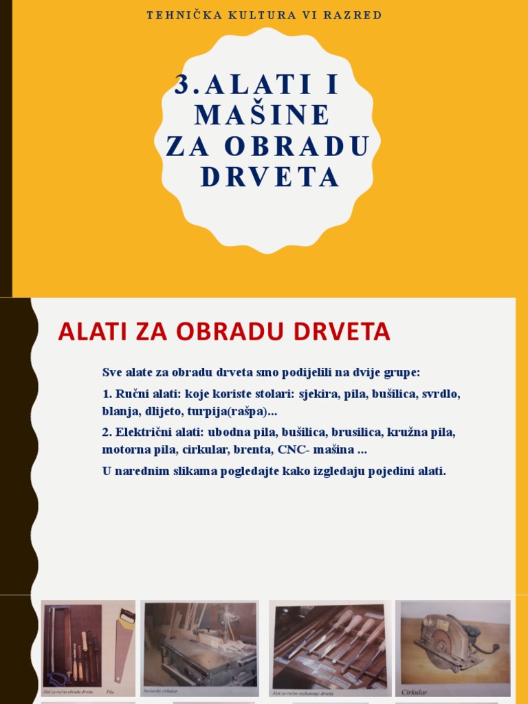 Alati I Masine Za Obradu Drveta | PDF