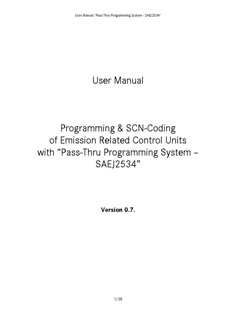 User Manual "Pass Thru Programming System - SAEJ2534" | PDF | Icon (Computing) | Graphical User ...