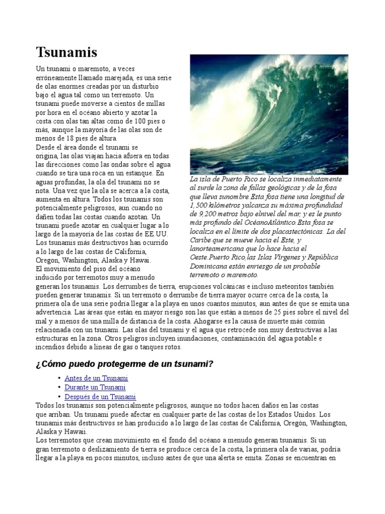 Tsunami | PDF | Tsunami | Temblores