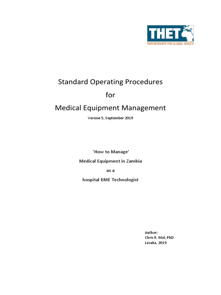 2019 08 02 CM BME Standard Operating Procedures Zambia 2019 | Download ...