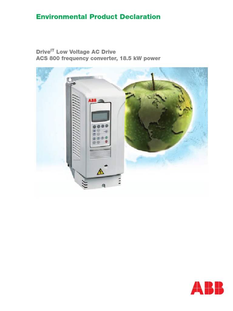 Environmental Product Declaration: Drive Low Voltage AC Drive ACS 800 ...