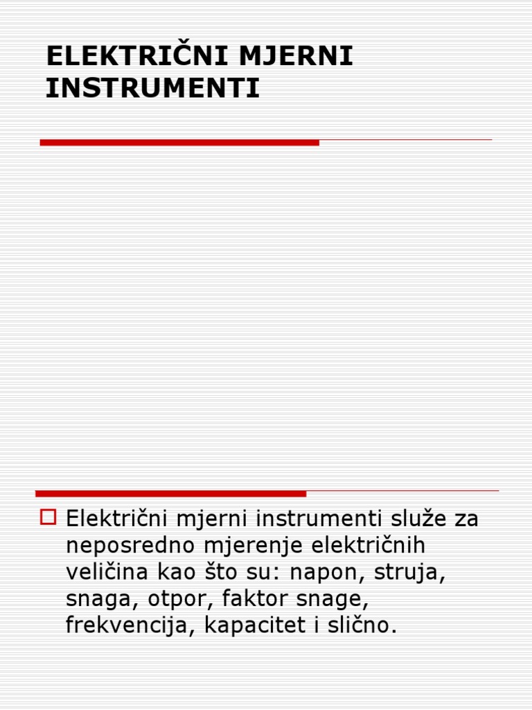 Elektricni Mjerni Instrumenti | PDF