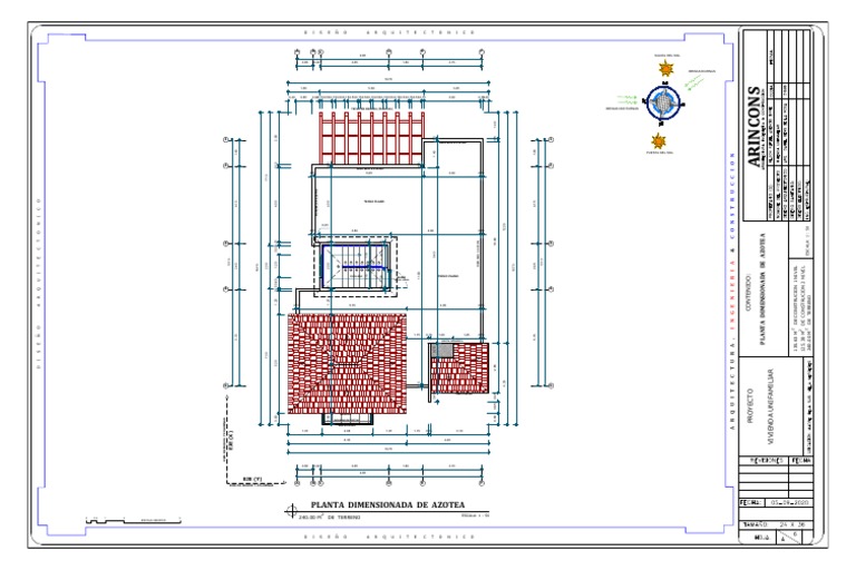 A - 6 Planta Dimensionada de Azotea PDF | PDF