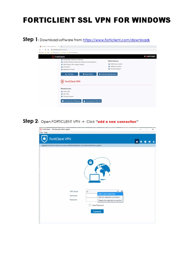 Configure Forticlient SSL VPN PDF | PDF
