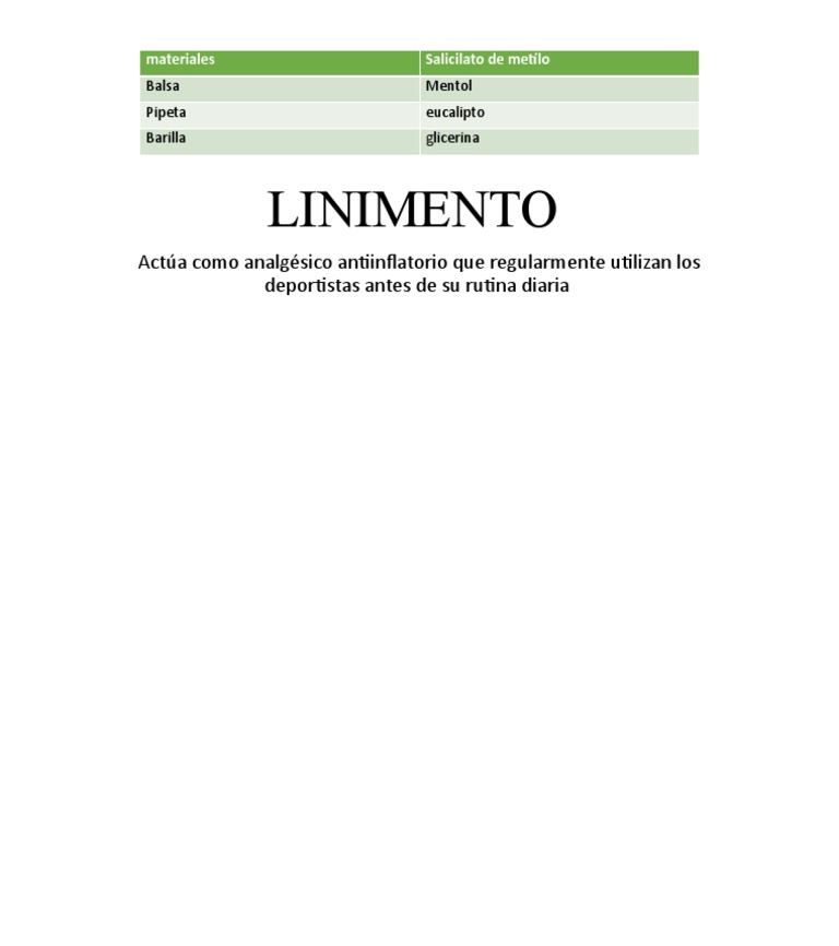 LINIMENTO | PDF