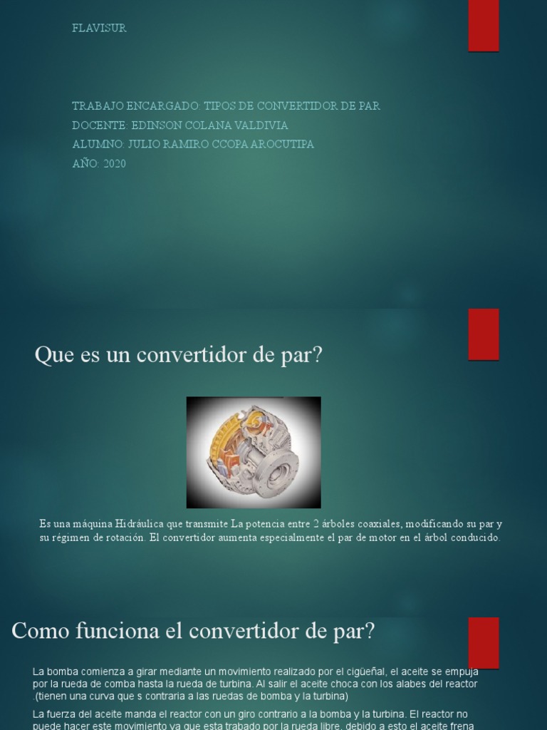 Tipos de Convertidor de Par | PDF | Embrague | Máquinas