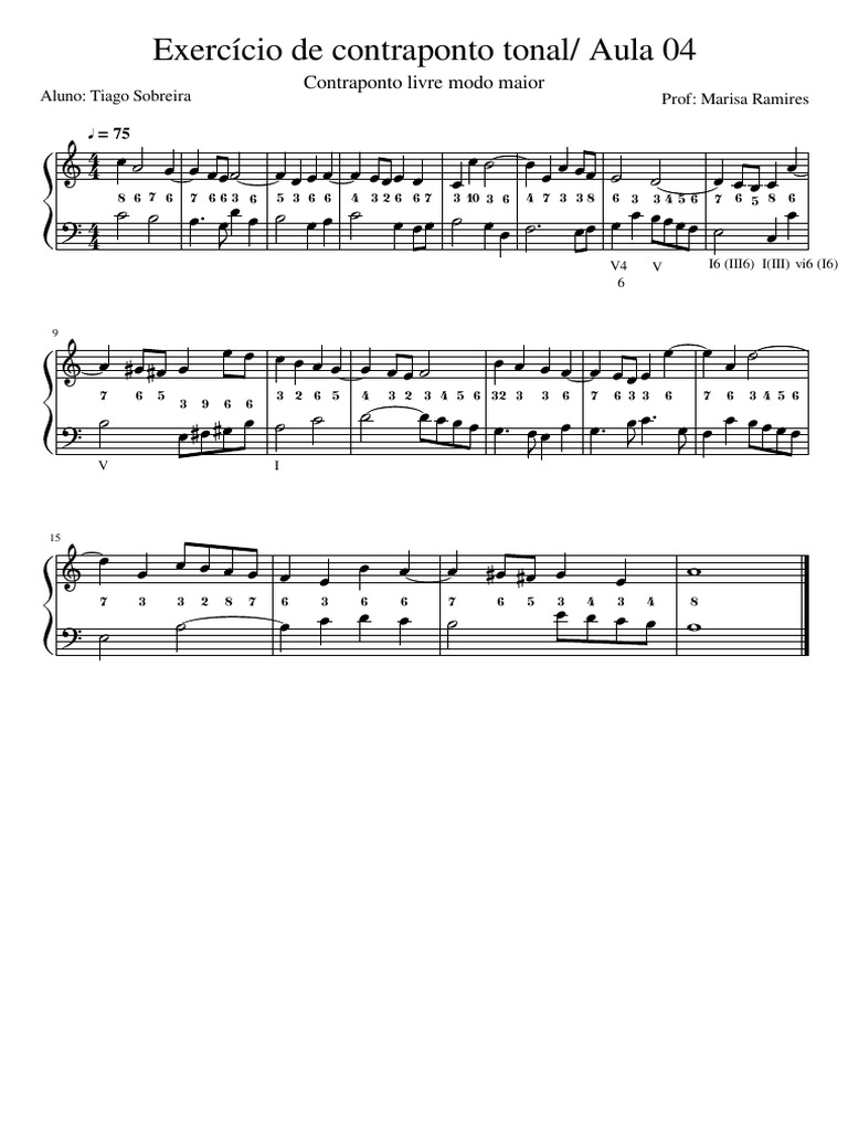 Tonal Counterpoint Exercise | PDF