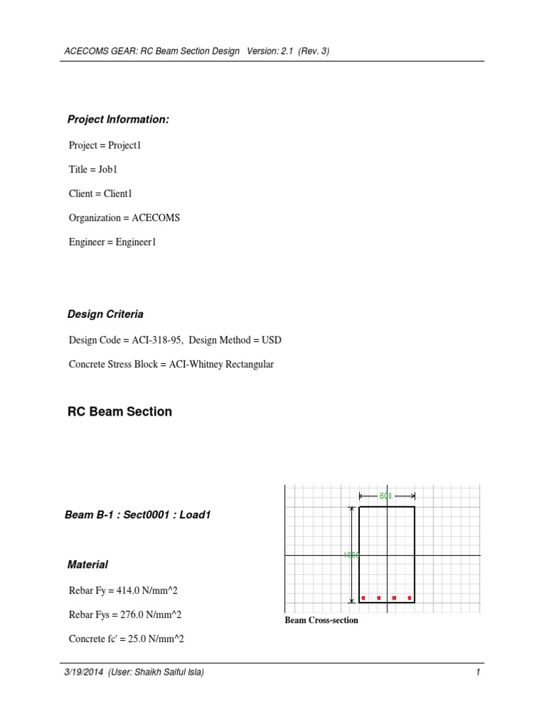 Beam Design PDF | PDF