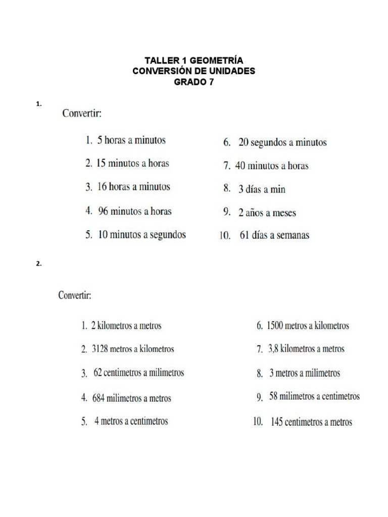 Taller de Geometría: Grado 7 | PDF