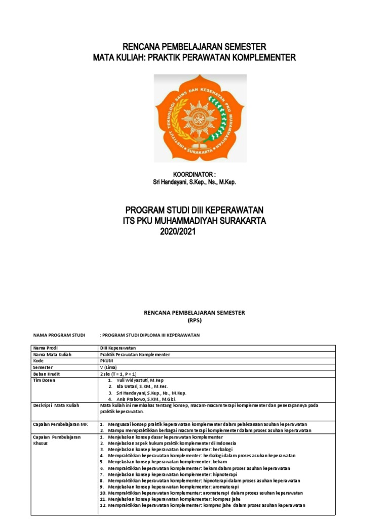Keperawatan Komplementer 2020-2021 | PDF