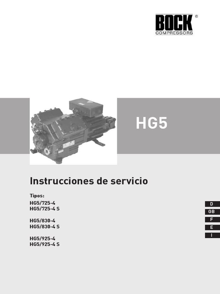 HG5 - Bock PDF | PDF | Electrónica | Refrigeración