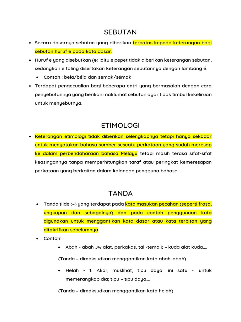Sebutan, Etimologi, Tanda, Kependekan Dan Glosari - Anis Husna Abu ...