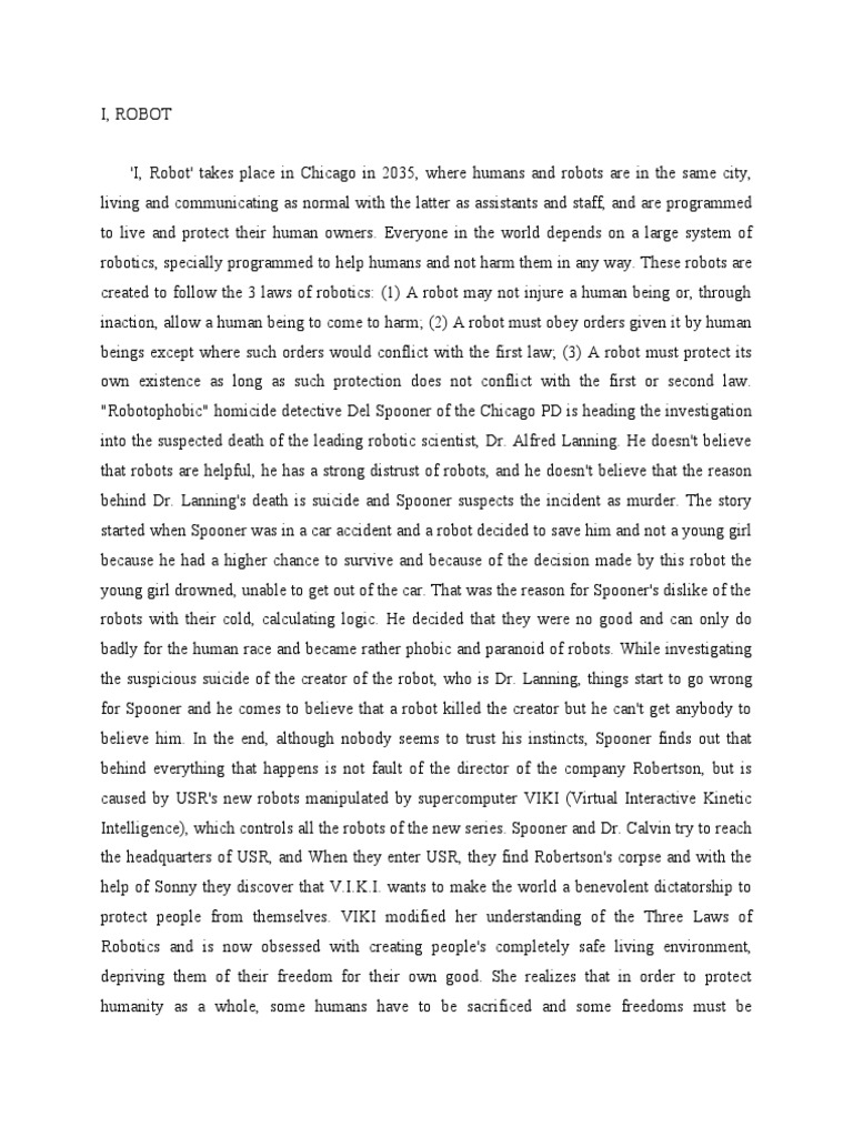 I Robot Movie Review | PDF