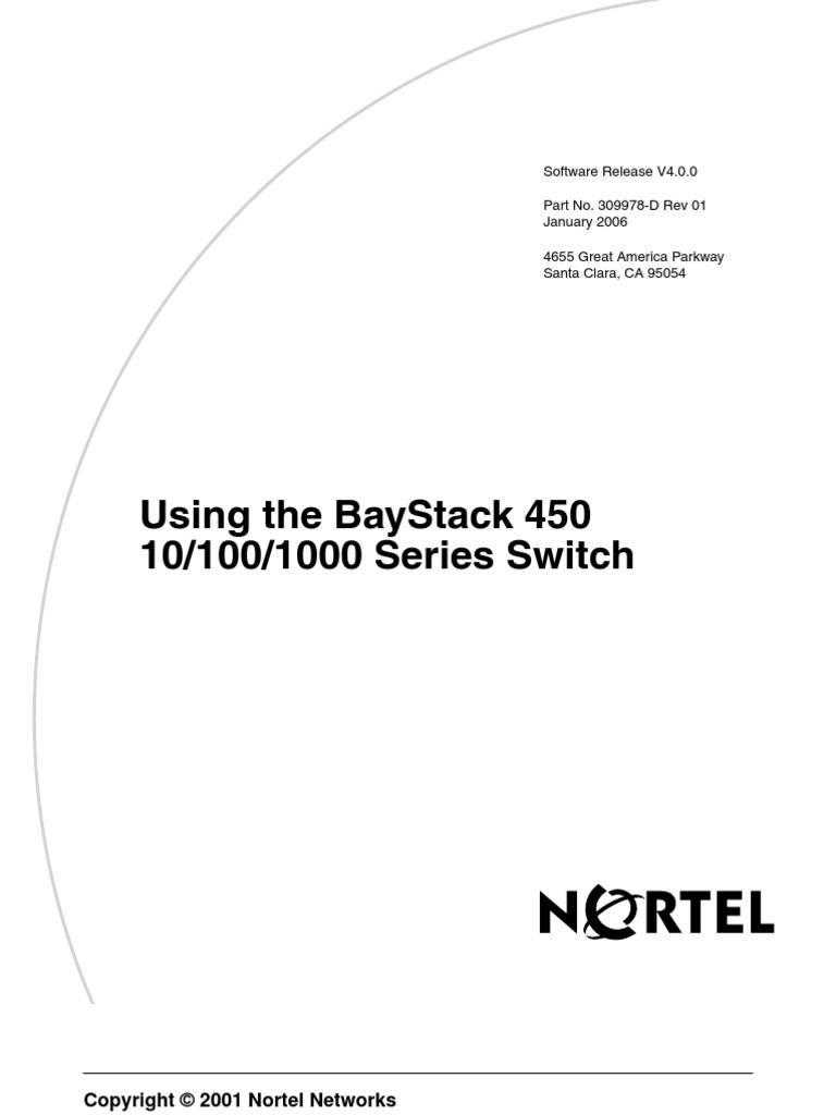 Using The BayStack 450 10 100 1000 Series Switch | PDF