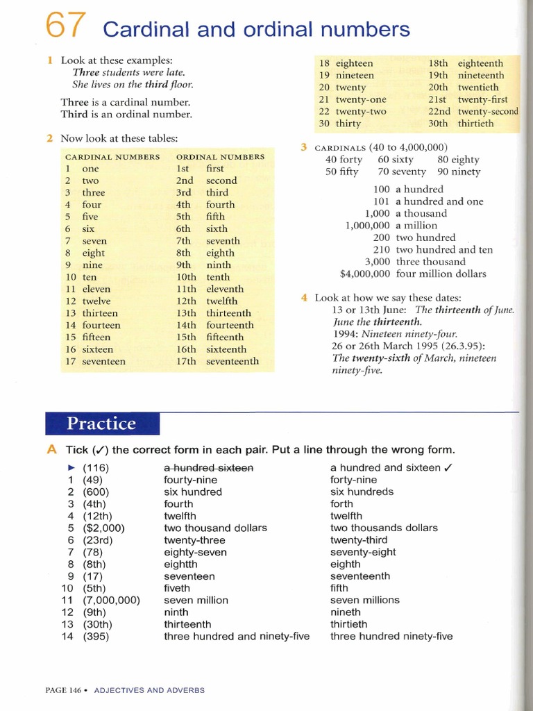 Ordinal Numbers Oxf PDF | PDF