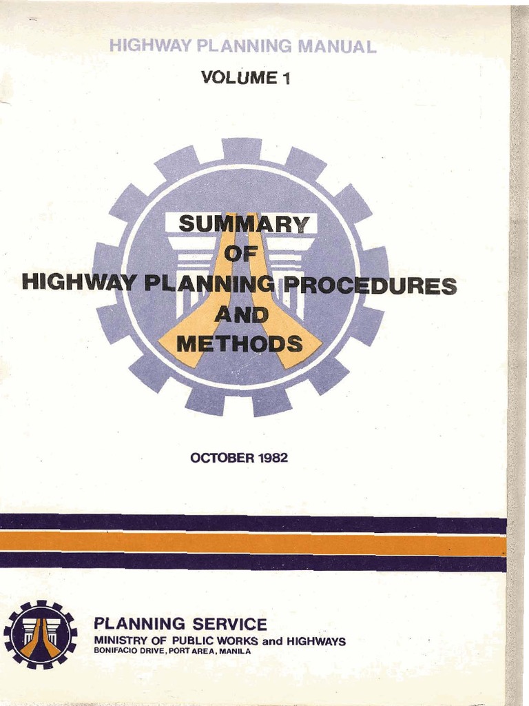 Highway Planning Manual Volume 1 PDF | PDF | Road | Economic Growth