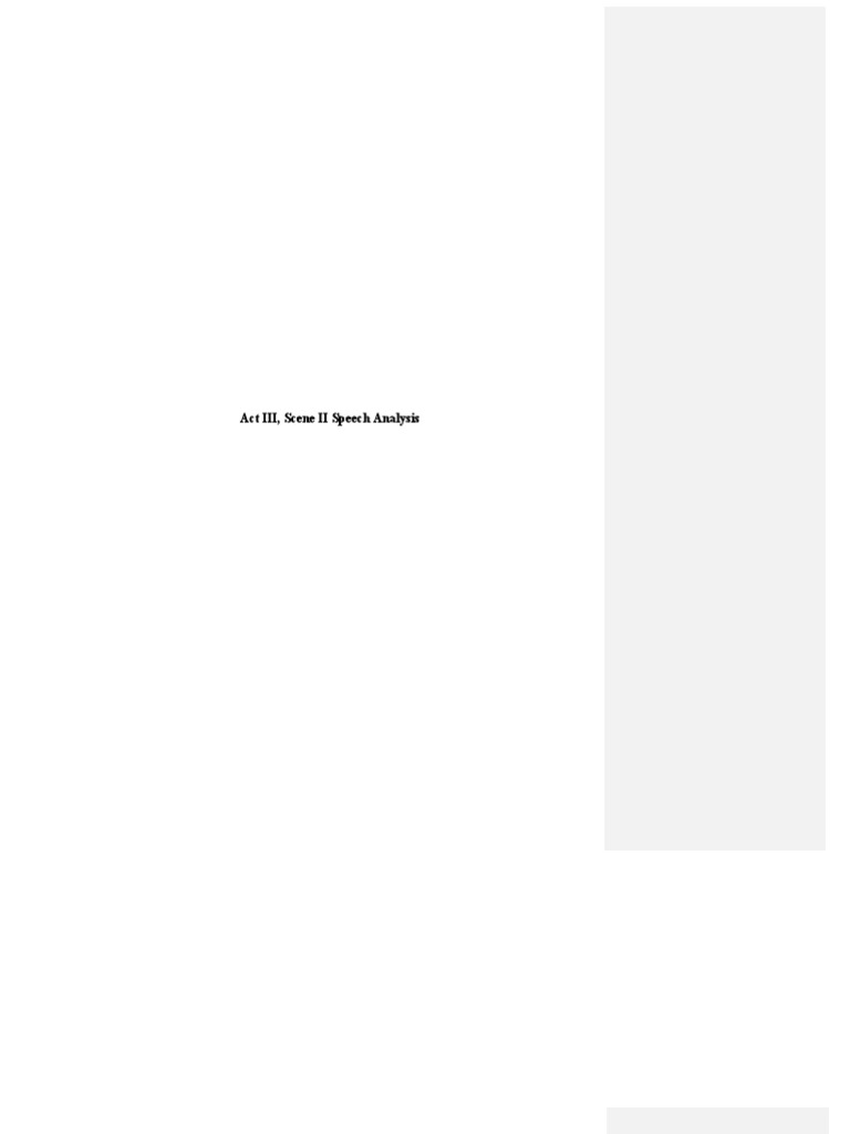 Act 3 Scene 2 Speech Analysis | PDF | Mark Antony | Julius Caesar