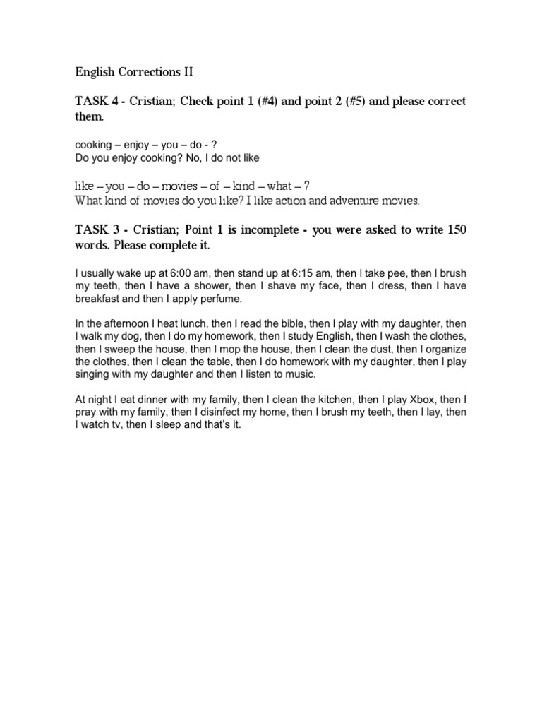 English Corrections II | PDF