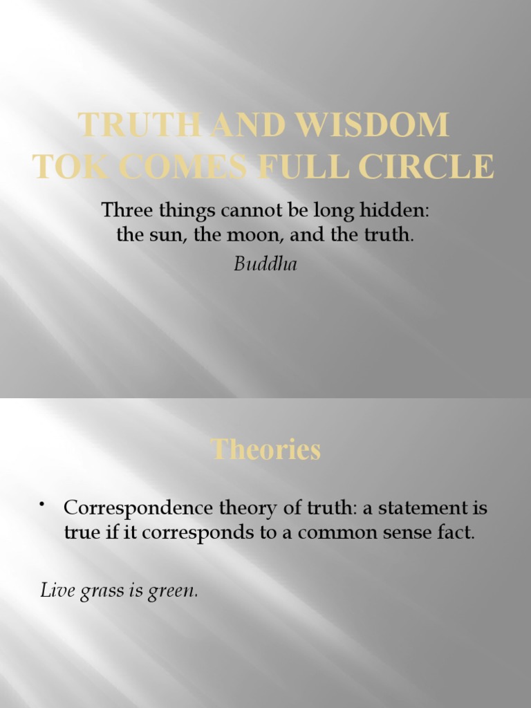 Truth and Wisdom | PDF | Wisdom | Truth