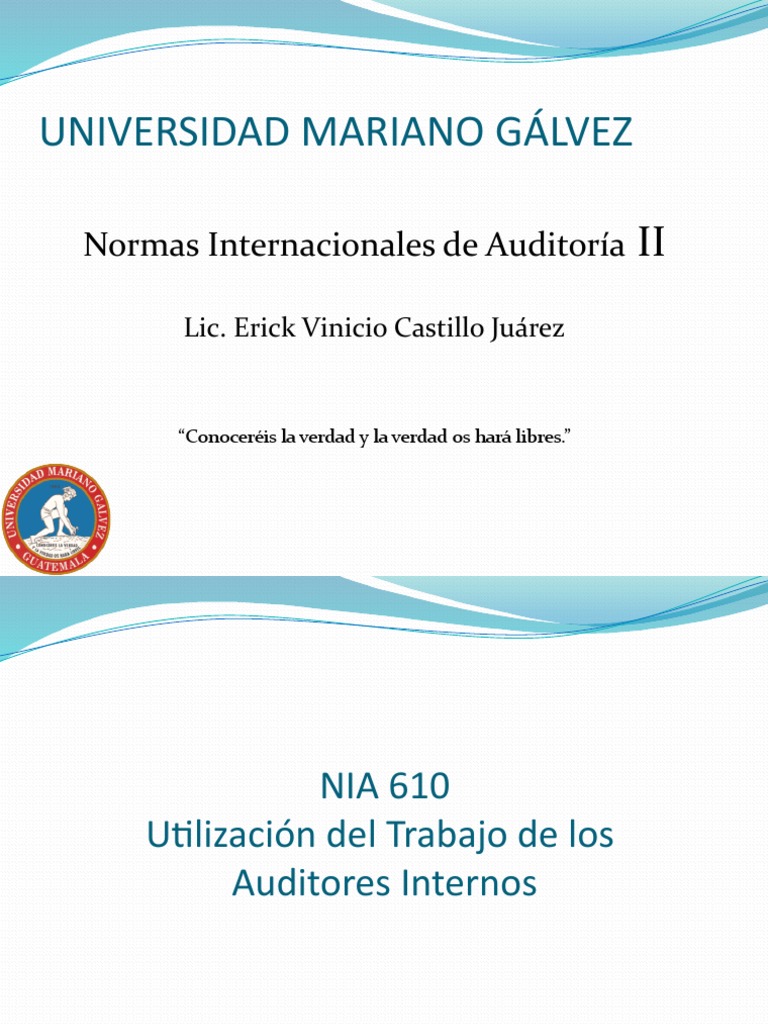 Nia 610 | PDF | Auditoría | Contralor