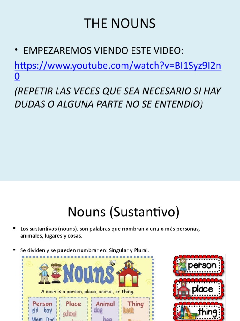 Introducción a los Nouns (Sustantivos) | PDF