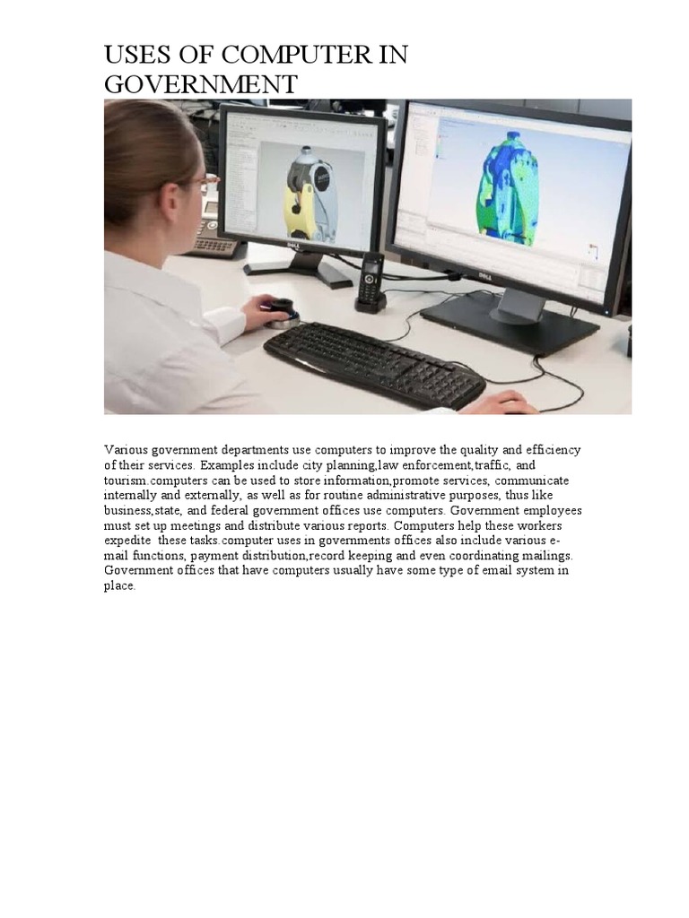 Uses of Computer in Government | PDF