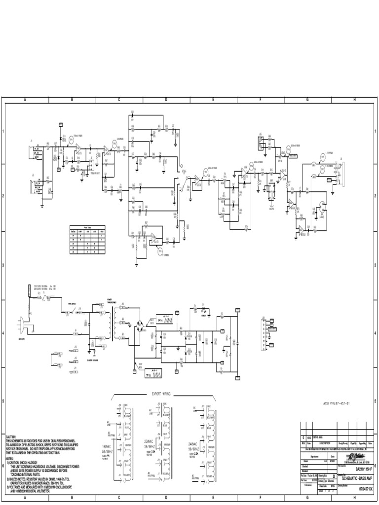 Ampeg BA210,115HP (07S457) Schematics PDF | PDF